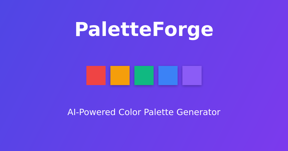 PaletteForge - AI-Powered Color Palette Generator